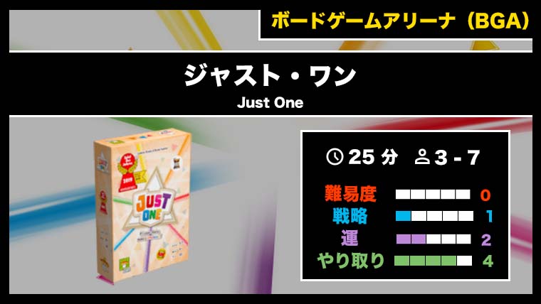 『ジャスト・ワン（BGA）』の遊び方・魅力をご紹介！｜くりログ
